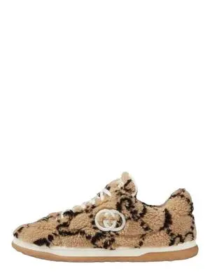 Gucci Mac80 Sneaker Interlocking G Embroidery - Beige/ebony