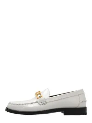 Gucci Gucci Loafer With Metal Logo White