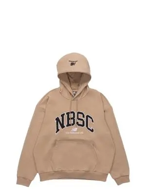 NEW BALANCE Logo Print Hoodie - Beige/black