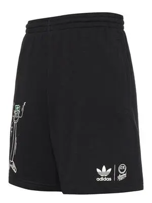 Adidas Originals Cartoon Print Straight Shorts - Default Color