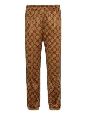 Gucci Gg Technical Jersey Jogging Pant - Brown