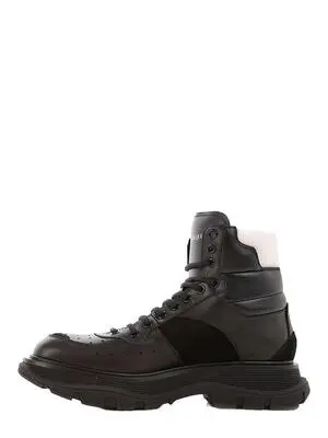 Alexander McQueen Leather Ankle Boots - Black/brown