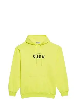 Balenciaga Crew Printing Hoodie - Yellow