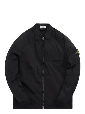 Stone Island Nylon Metal Garment Dyed Over Shirt - Black