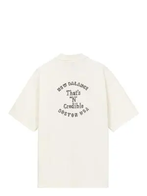 NEW BALANCE Casual Polo T-shirt Asia Sizing 'white - White/black