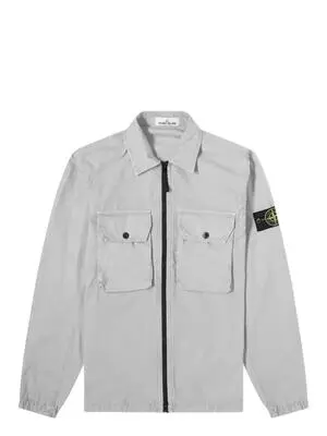 STONE ISLAND STONE ISLAND 2 Pocket Brushed Cotton Shirt Jacket