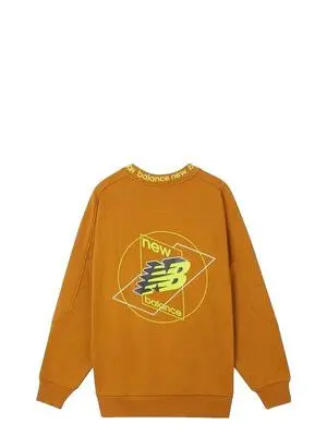 NEW BALANCE Crewneck Graphic Sweatshirt - Orange/yellow