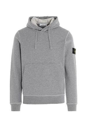 Stone Island STONE ISLAND Garment Dyed Popover Hoodie Grey