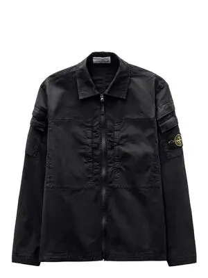Stone Island Stretch Overshirt - Black