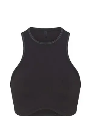 Nike X Skims Ribbed Seamless Racer Front Bra - Obsidian