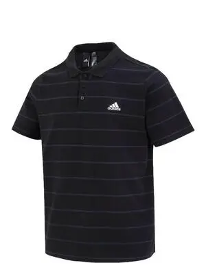 Adidas Original F-stripe Short Sleeve Polo Shirt - Black