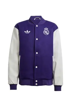 Adidas Real Madrid Varsity Jacket - Purple/white
