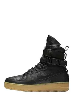 Nike Sf Air Force 1 High Top Sneakers - Black/black-gum Light Brown