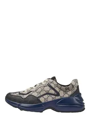 Gucci Gg Rhyton Monogram Sneakers - Blue