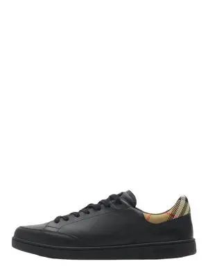 Burberry Leather Sneakers - Black/sand Beige