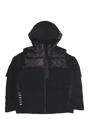 JORDAN Down Jacket With Hood - Black
