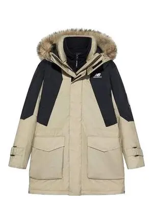 NEW BALANCE Winter Snowsuit Parka With Fleece Inner Jacket - Beige/black