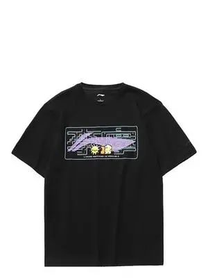 LI-NING Big Logo Graphic T-shirt 'black - Black/multi-color