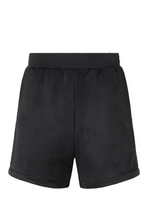 Adidas Sueded French Terry Basketball Shorts - Black