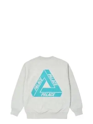 PALACE S23 Fleece Tri-ferg Crew Sweater - Grey
