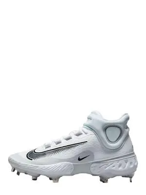 Nike Nike Alpha Huarache Elite 4 Mid Baseball Cleats Whitegrey