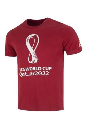 Adidas Oe Tee Alphabet Pattern Round Neck Short Sleeve Wine Red T-shirt - Default Color
