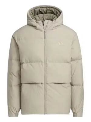 Adidas Down Jacket With Adjustable Hood And Hem - Beige