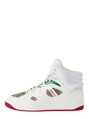 Gucci Gucci Basket High Top Sneakers White/red