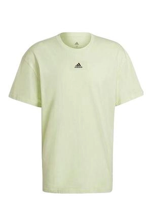 Adidas Solid Color Logo Athleisure Casual Sports Short Sleeve Green T-shirt - Multi-color
