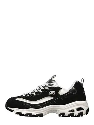 Sketchers D'lites 1.0 Low Top Chunky Sneakers - Black/white