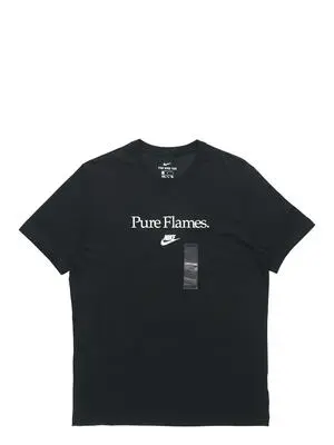 Nike Alphabet Printing Round Neck Short Sleeve - Black