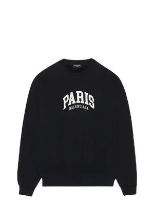 Balenciaga Cities Paris Crewneck Sweatshirt - Black/white