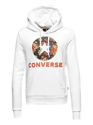 CONVERSE Graphic Print Hoodie - White