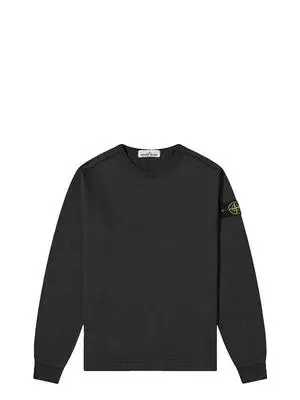Stone Island Garment Dyed Crewneck Sweatshirt - Black