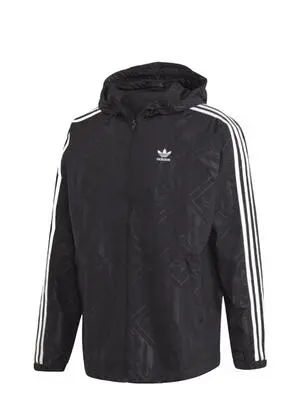 Adidas Originals Hooded Jacket With Stripe Logo Detail - Multi-color
