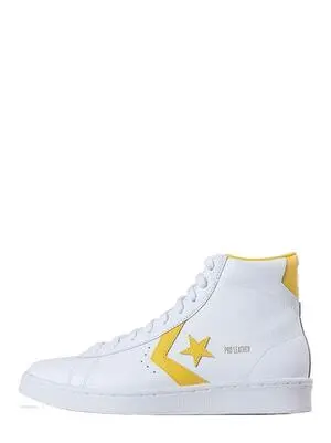 CONVERSE Pro Leather High Top Sneakers - White/yellow
