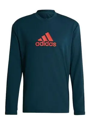 Adidas Long Sleeve Logo Graphic T-shirt - Blue