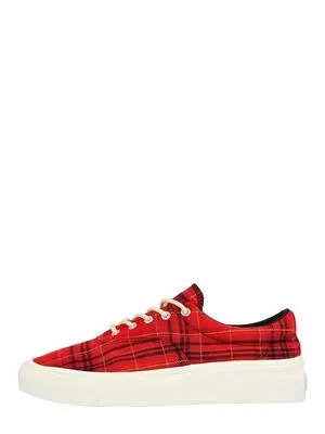 CONVERSE Skid Grip Low Twisted Plaid Sneakers - Red