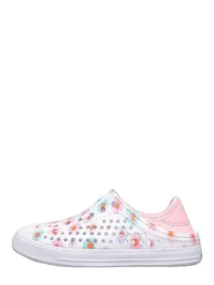 Sketchers Skechers Guzman Steps Clogs With Floral Print White/pink