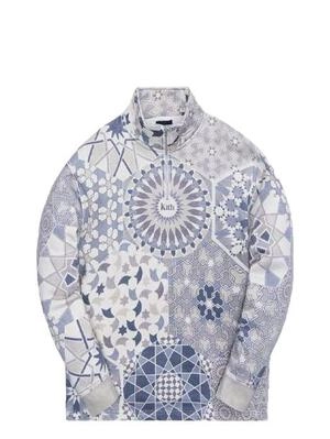 Kith Moroccan Tile Quarter Zip Canvas - Blue