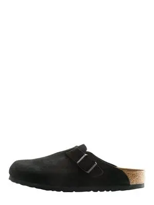 BIRKENSTOCK Birkenstock Boston Soft Footbed Suede Leather Clogs Black