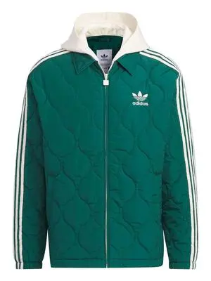 ADIDAS Quilted Track Jacket With Hood