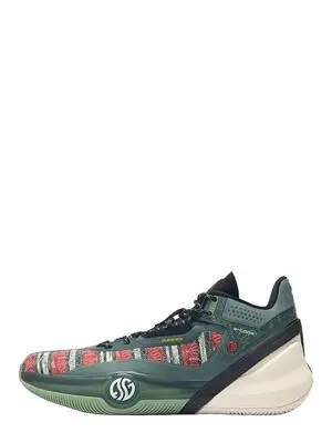 361 DEGREES Ag3 High Top Athletic Sneakers - Olive/green/red