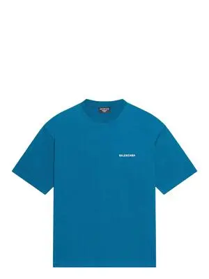 BALENCIAGA Balenciaga Logo T-shirt Medium Fit 'blue'