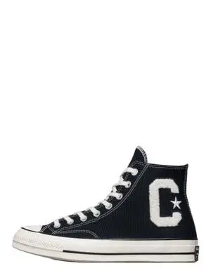 CONVERSE Chuck Taylor All Star 1970s Varsity Letter High Top Sneakers - Black