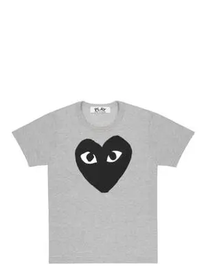 Play Comme Des Garcon T-shirt Big Black Heart - Grey
