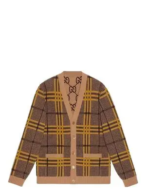 Gucci Reversible Wool Knit Cardigan - Brown