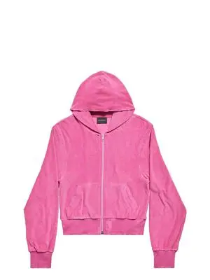 Balenciaga Balenciaga BB Motel Zip-Up Hoodie Dark Pink