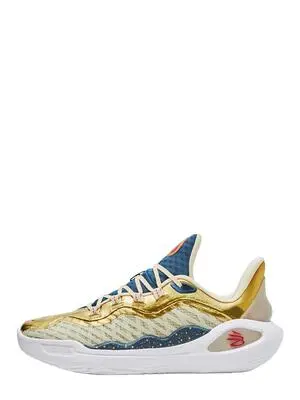Under Armour Curry 'champions Mindset' Athletic Sneakers - Lemon Ice/metallic Gold/red