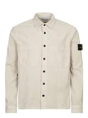 Stone Island Cord Overshirt 'plaster - Beige